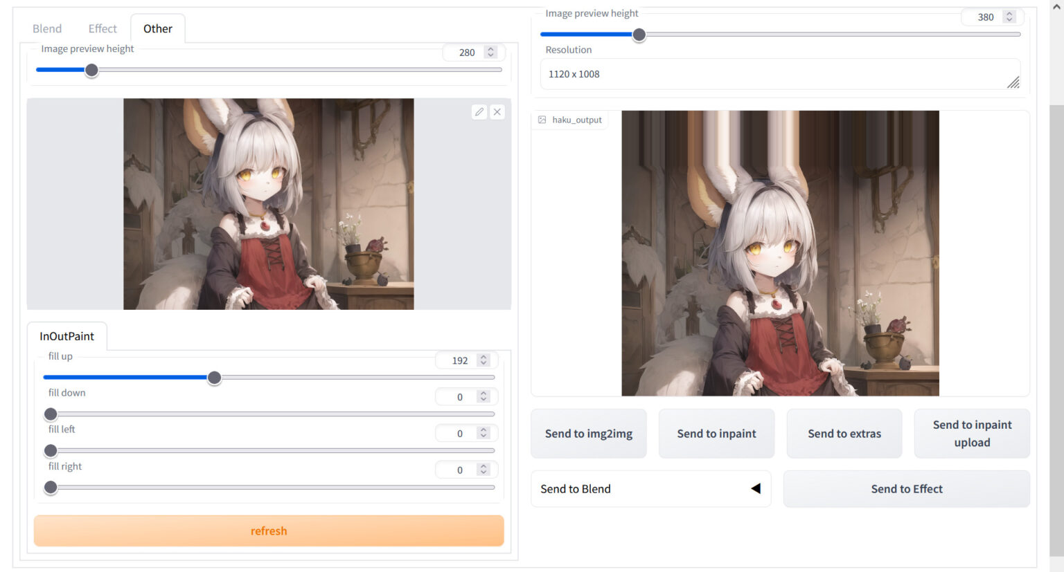 【Stable Diffusion】web UI内で画像編集が出来る拡張機能「Haku Img」 - 7mm blog